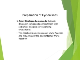 Ppt of unit 5 cycloalkanes | PPTX
