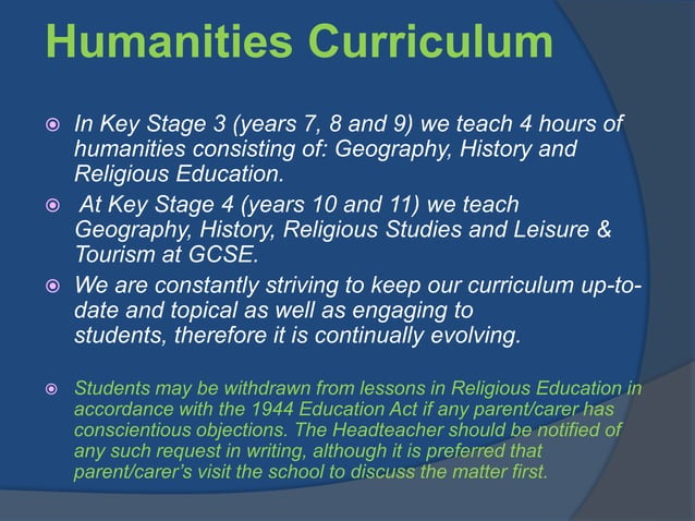 Humanities Department | PPT