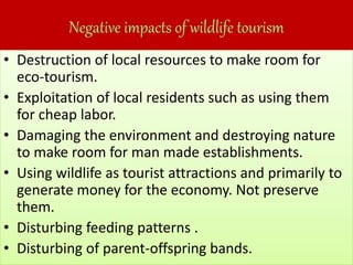 case study on wild life tourism | PPTX | Travel Preparation and Advice ...