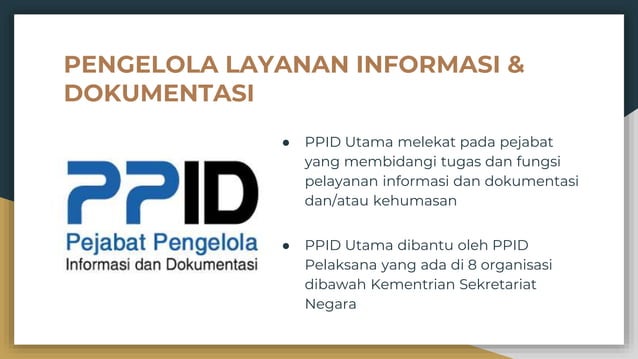 Tata kelola pelayanan informasi publik (ppid) Contoh data di ...