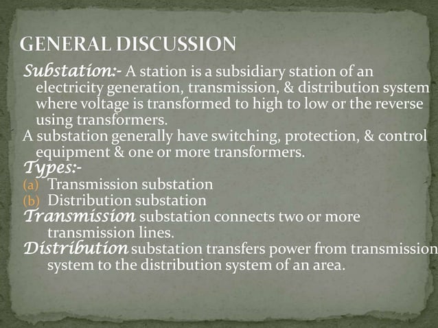 Ppt on 132 kv gss by ashok khoja | PPTX | Science