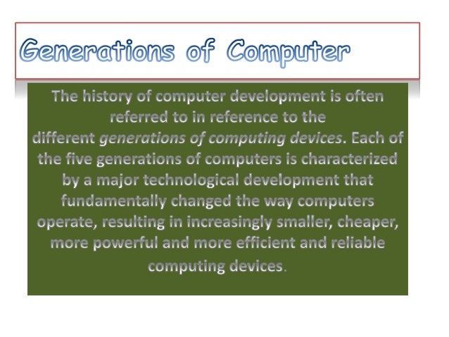 Ppt on 3rd generation computers