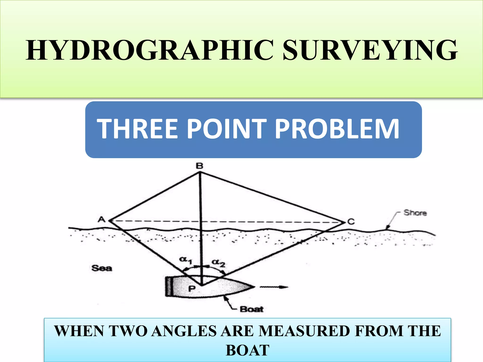 Three Point Problem in Hydrographic Surveying | PPTX