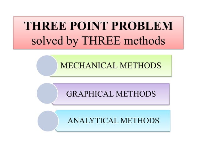 Three Point Problem in Hydrographic Surveying | PPTX