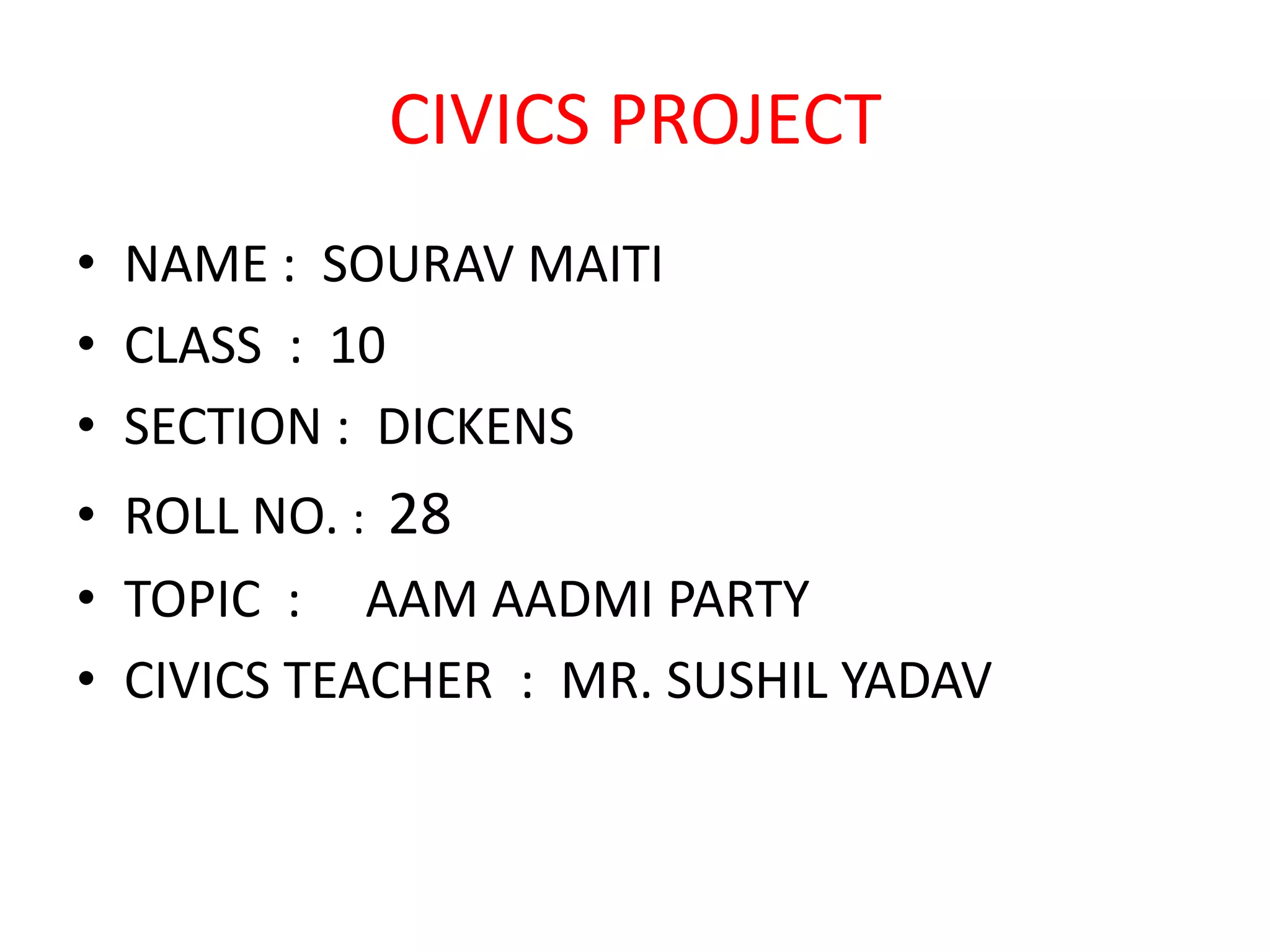 Ppt on aap by sourav maiti | PPTX