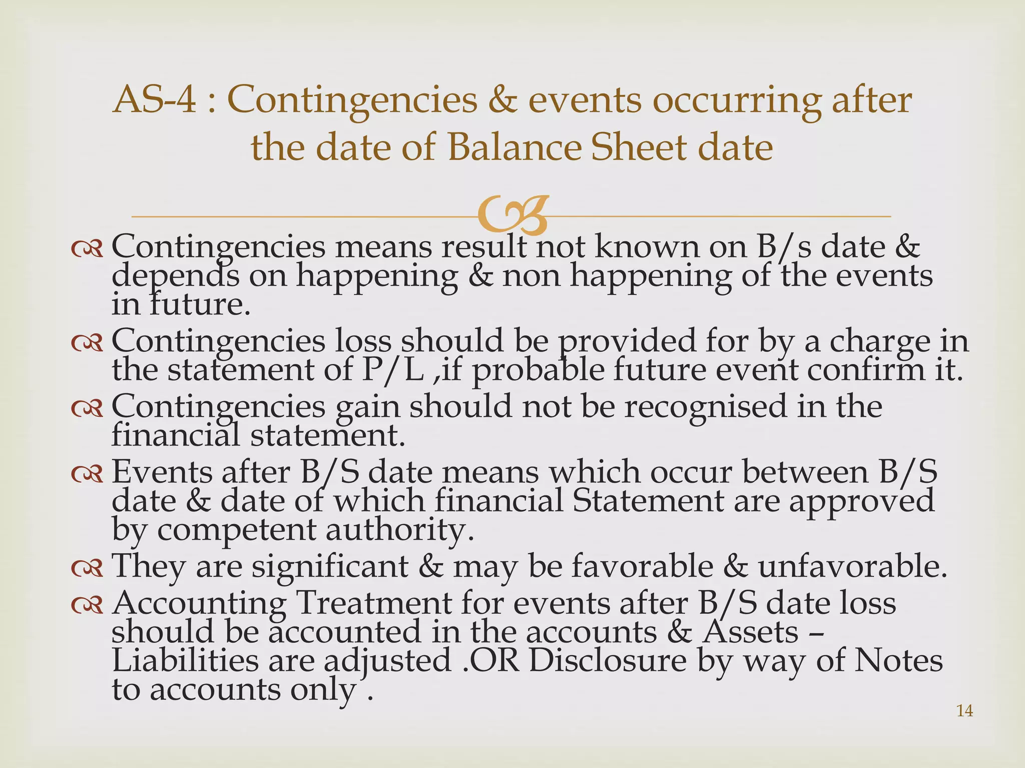 Ppt on accounting standards prepared by Prof.Satish R.Tajane | PDF