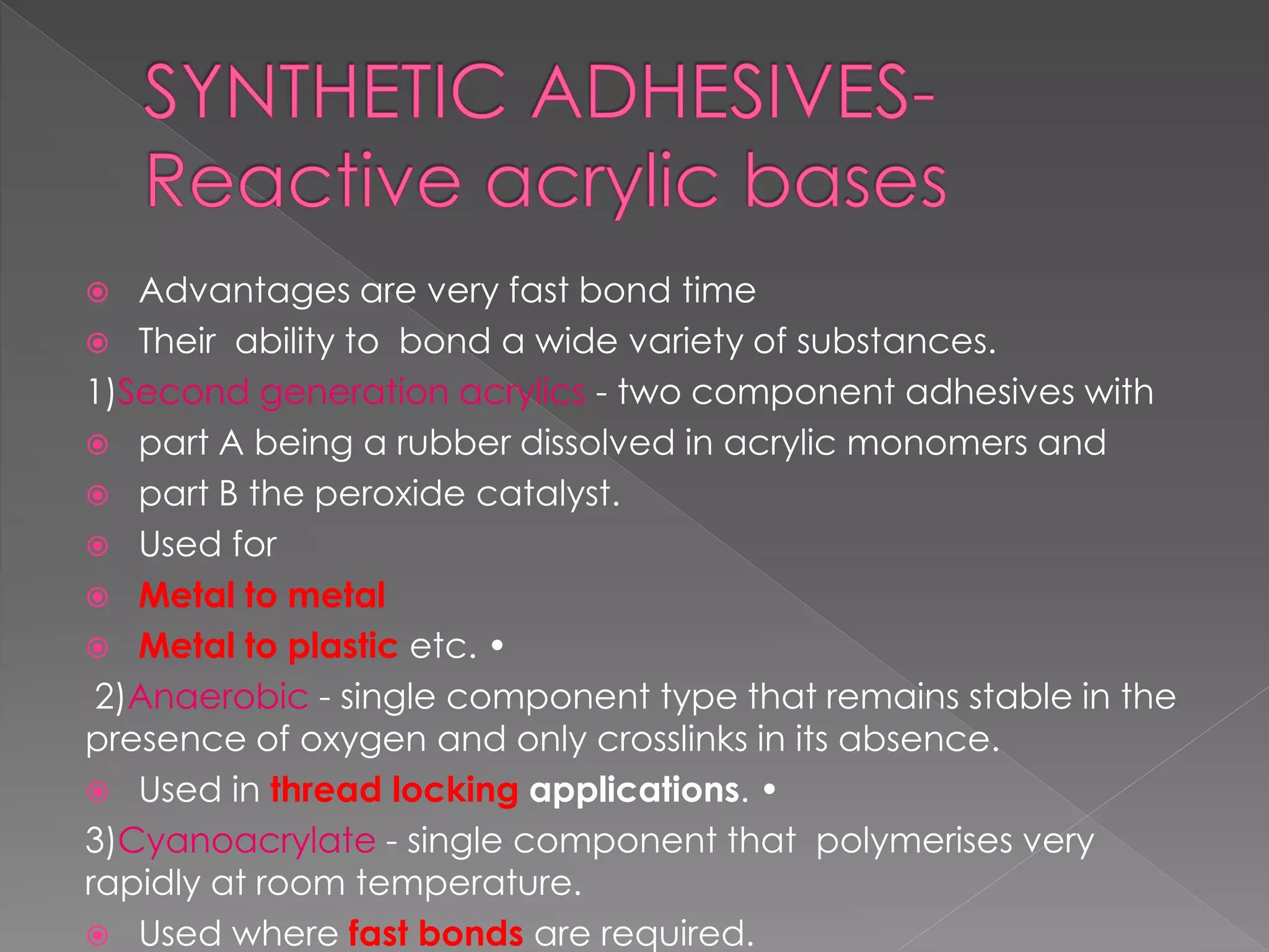 Ppt on Adhesives | PDF