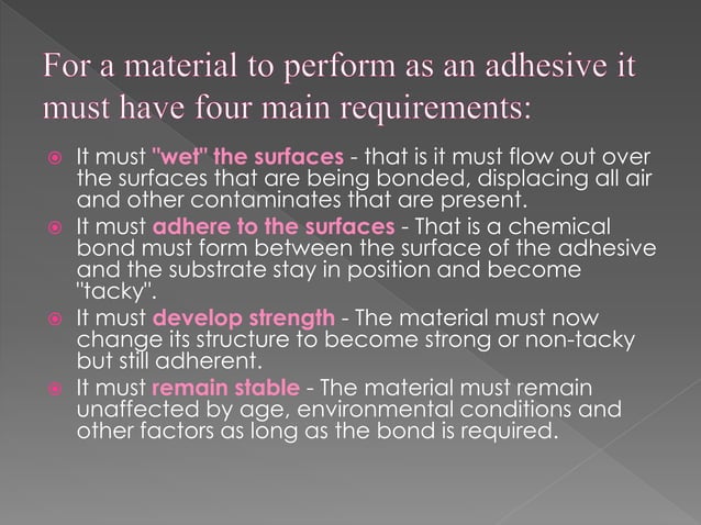Ppt on Adhesives | PDF | Home & Garden