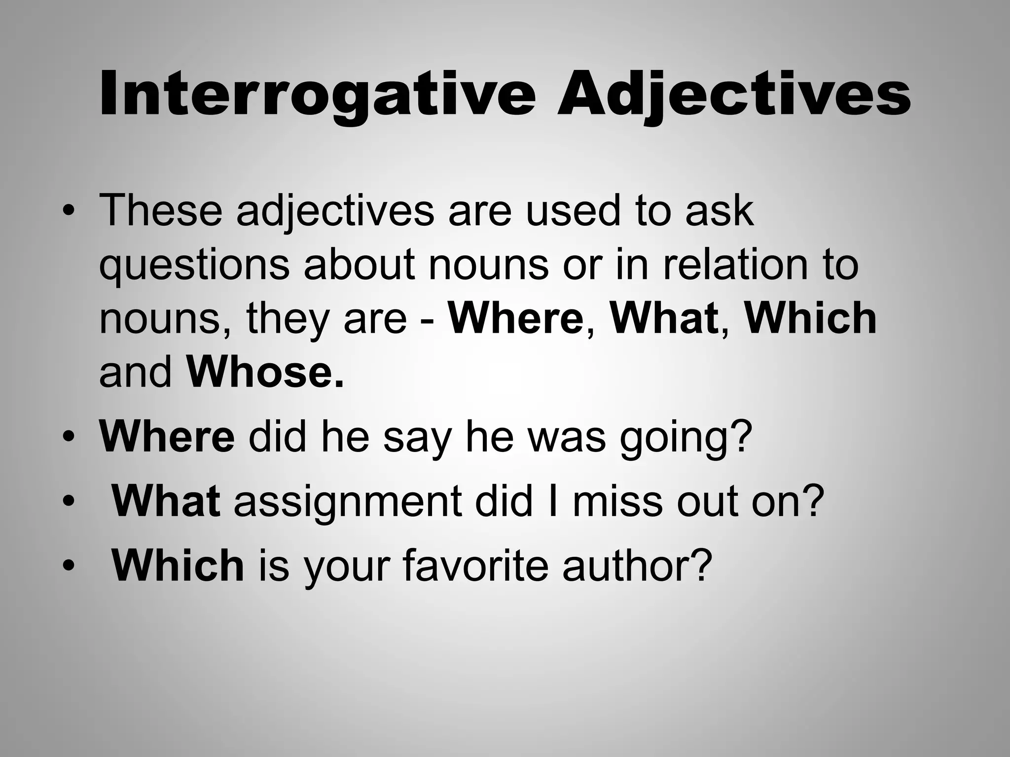 Adjectives | PPTX