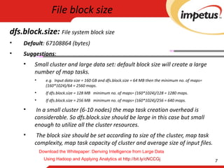 Advanced Hadoop Tuning and Optimization - Hadoop Consulting | PPT