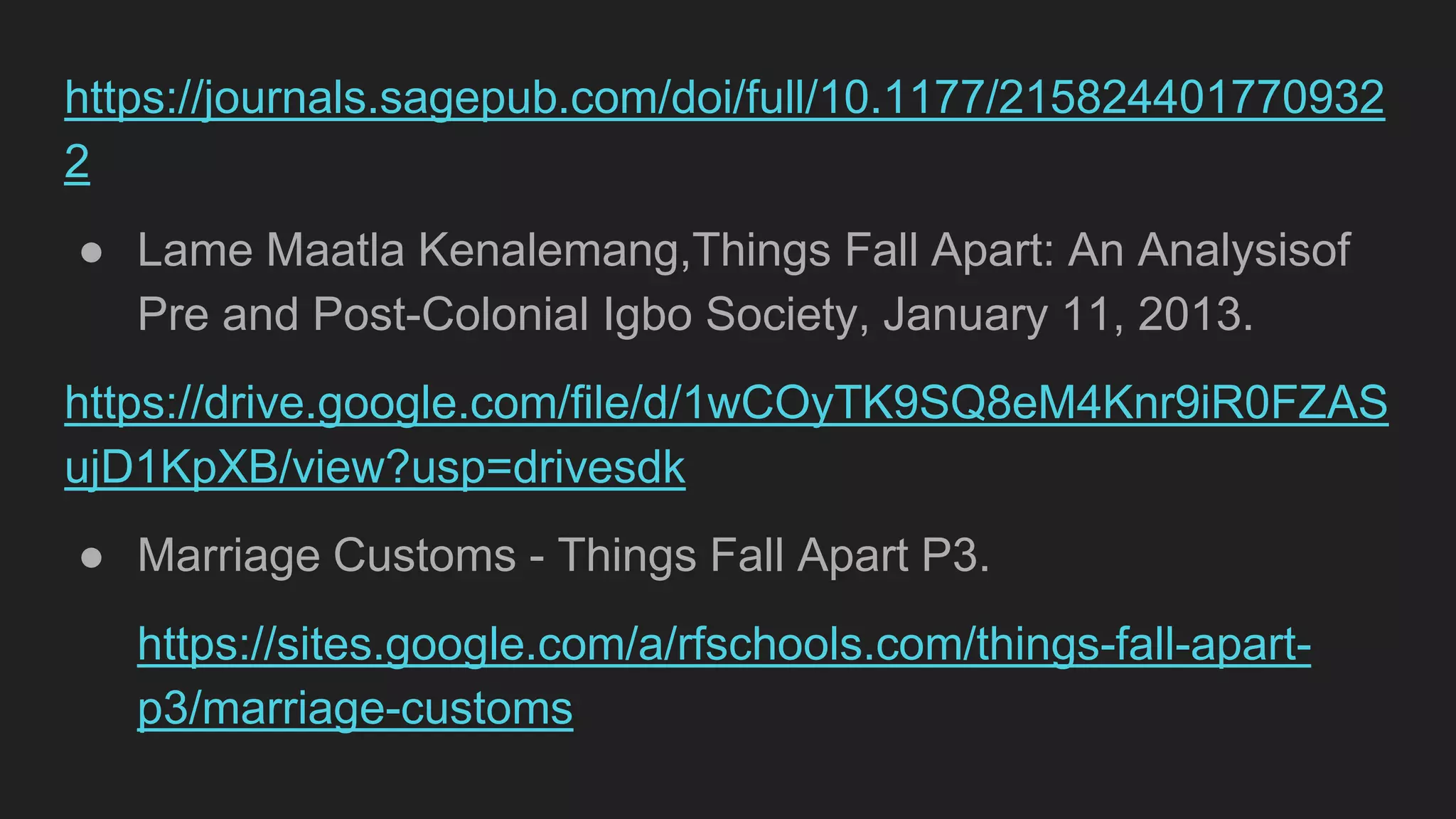 Ppt on Igbo Culture in Things Fall Apart | PPTX