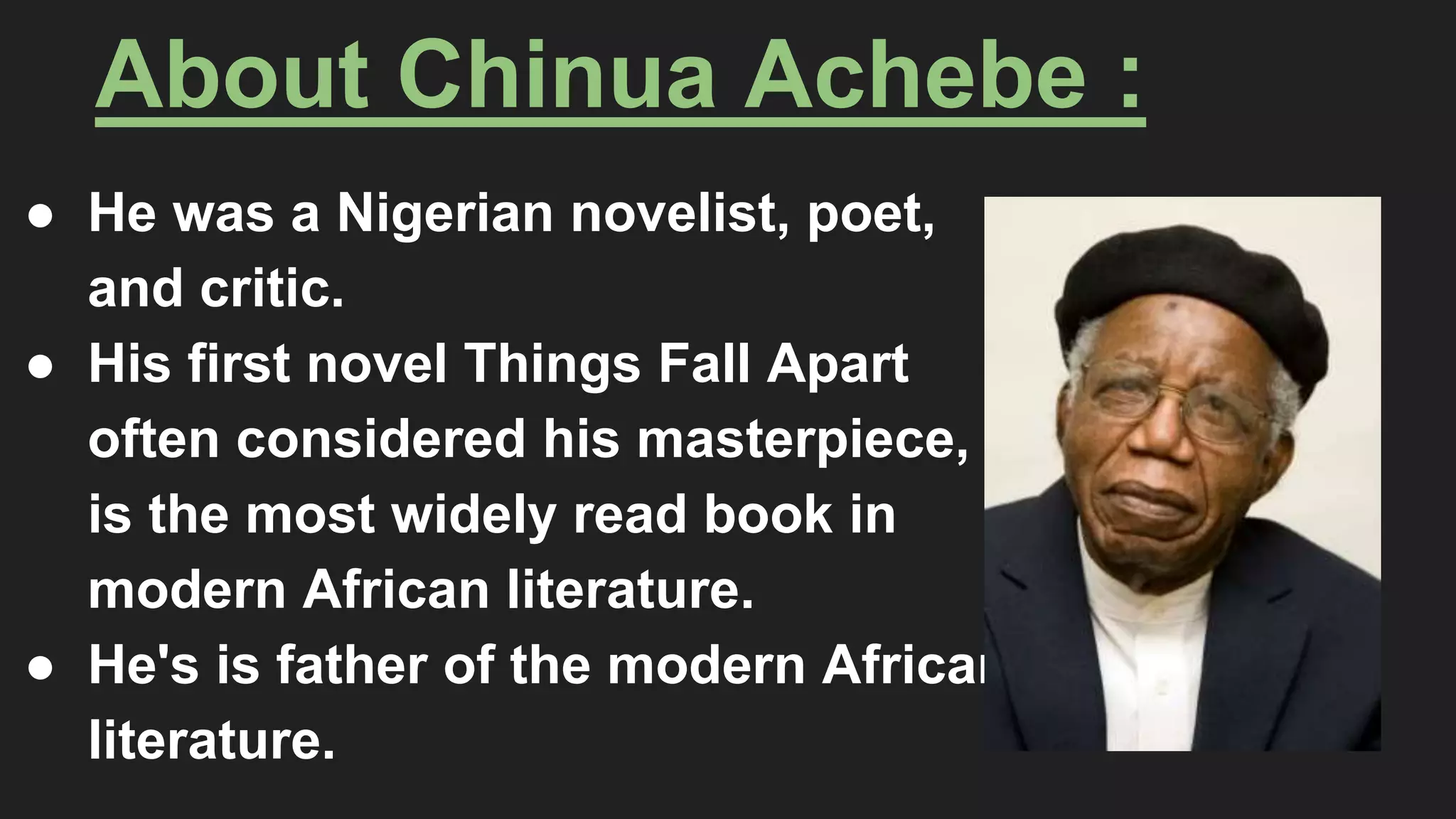 Ppt on Igbo Culture in Things Fall Apart | PPTX