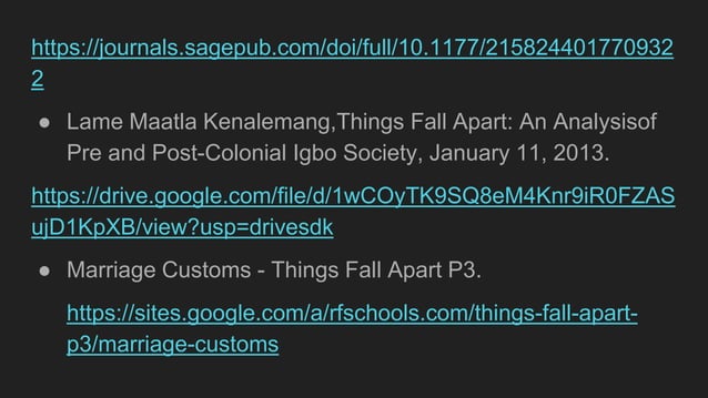 Ppt on Igbo Culture in Things Fall Apart | PPTX | Religion & Spirituality