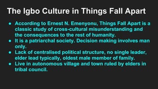 Ppt on Igbo Culture in Things Fall Apart | PPTX