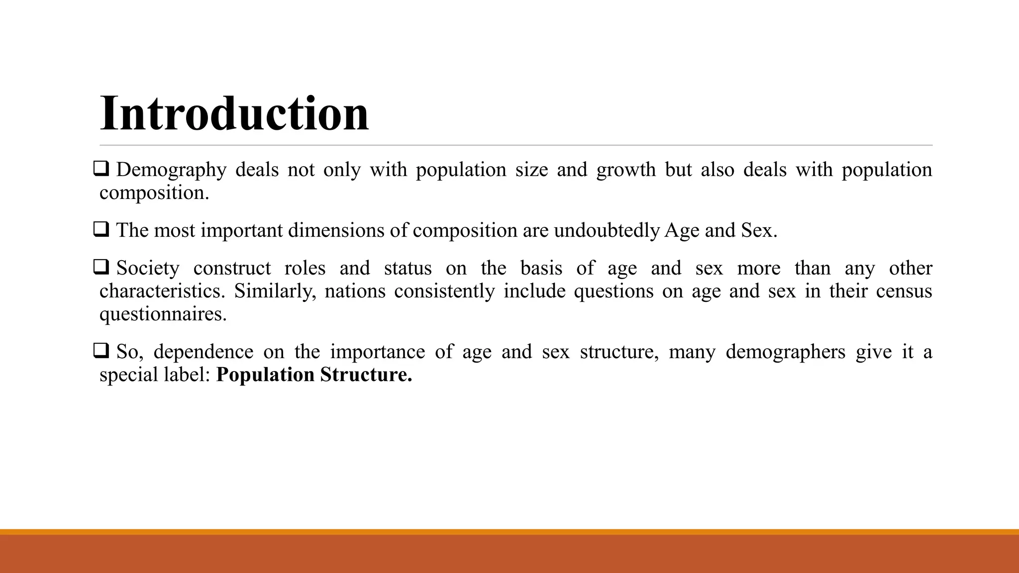 Age And Sex Structure Ppt