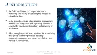 AI for Data Quality Assurance in Clinical | PPTX