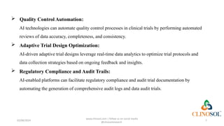 AI for Data Quality Assurance in Clinical | PPTX