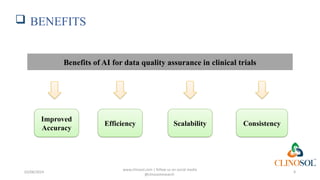 AI for Data Quality Assurance in Clinical | PPTX