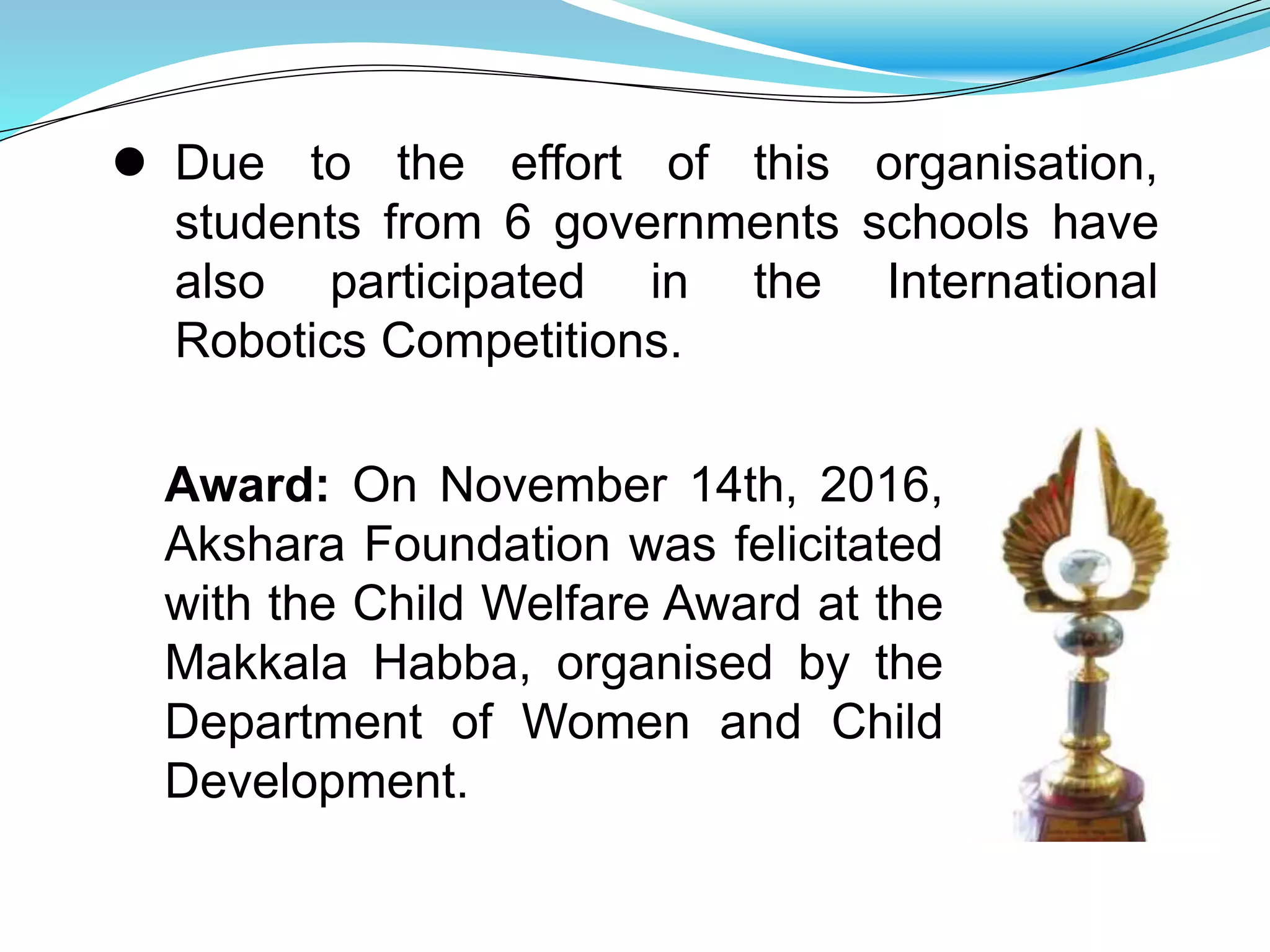 PPT on Akshara Foundation Bengaluru NPO/NGO | PPTX