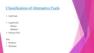 Alternative Fuels for Automobile | PPTX