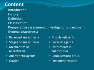 Ppt on anaesthesia | PPT