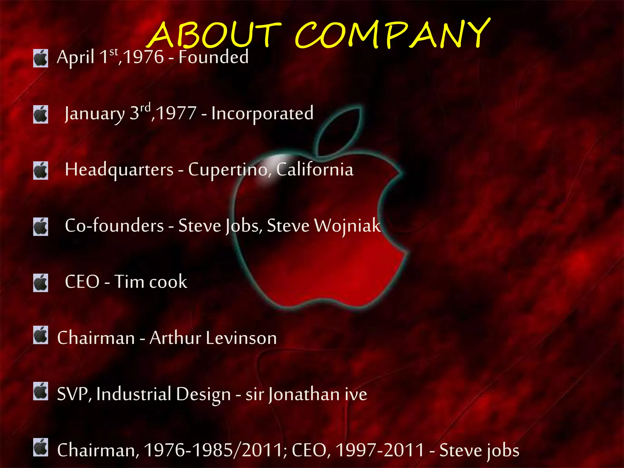 Ppt on apple company | PPT