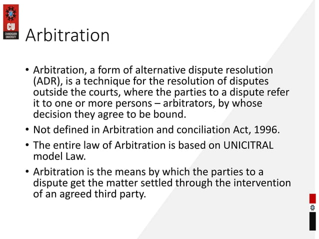 PPT on Arbitration.pptx | Legal Services Industry | Industries