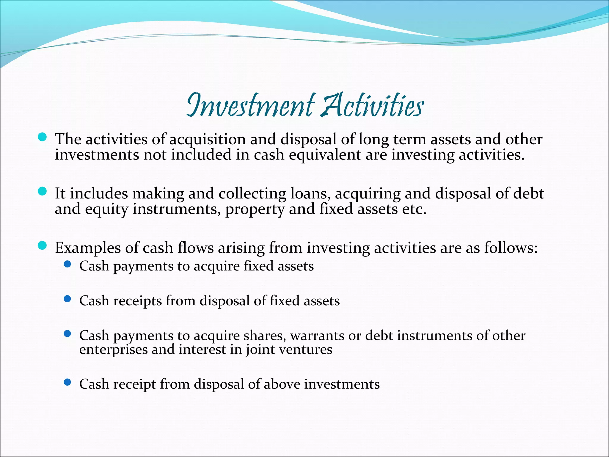 Accounting Standard-3 Cash Flow Statement by Nithin Raj | PPT