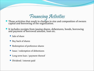 Accounting Standard-3 Cash Flow Statement by Nithin Raj | PPT