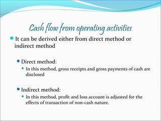 Accounting Standard-3 Cash Flow Statement by Nithin Raj | PPT