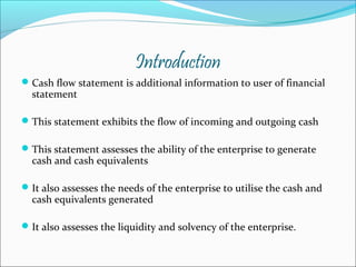 Accounting Standard-3 Cash Flow Statement by Nithin Raj | PPT