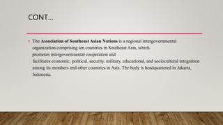 Ppt on asean | PPTX