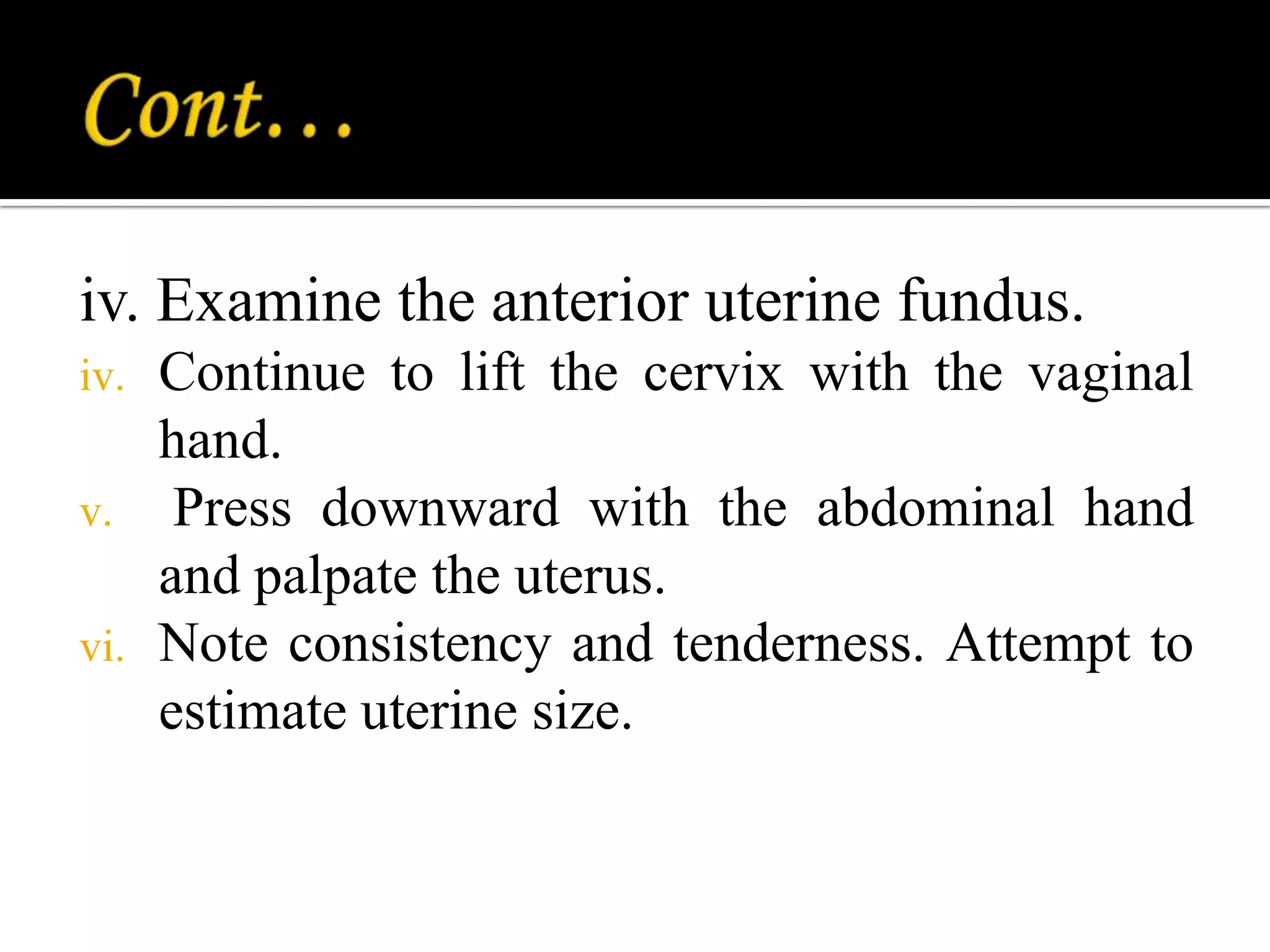 Ppt on assessmaent of female reproductive system | PPTX