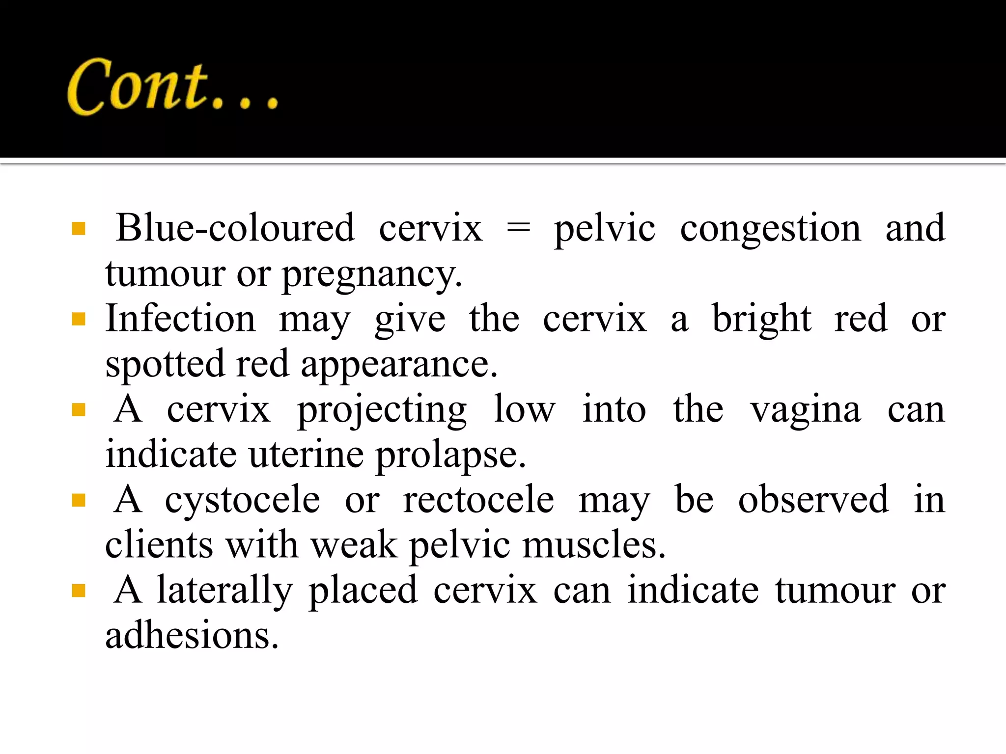 Ppt on assessmaent of female reproductive system | PPTX