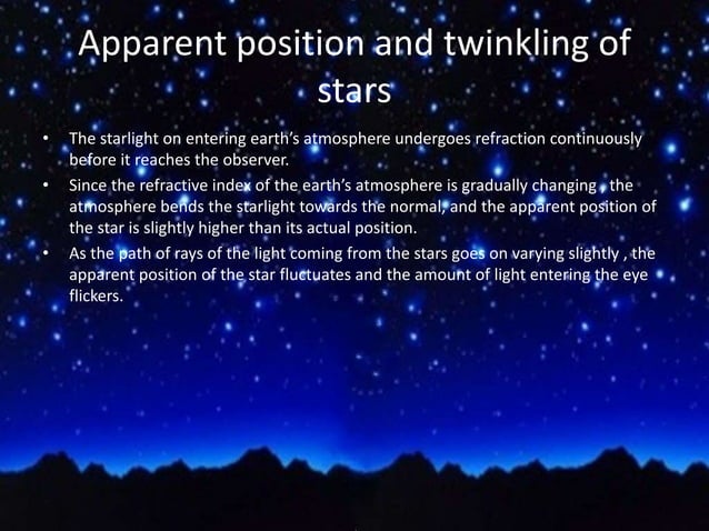 Ppt on atmospheric refraction | PPTX