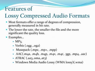 Ppt on audio file formats | PPTX