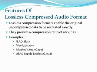Ppt on audio file formats | PPTX
