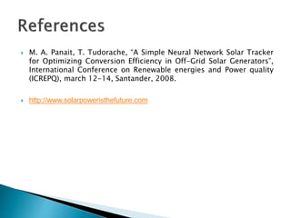 Ppt on automatic solar tracking system | PPTX