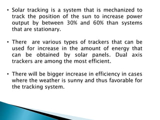 Ppt on automatic solar tracking system | PPTX