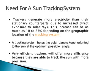 Ppt on automatic solar tracking system | PPTX