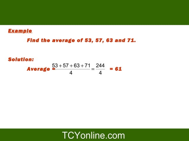 averages | PPT