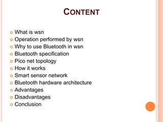 Bluetooth Based Smart Sensor Network | PPTX