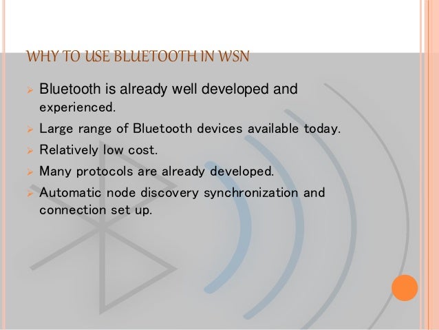 Applications of bluetooth based smart sensor network - leqwerlovely