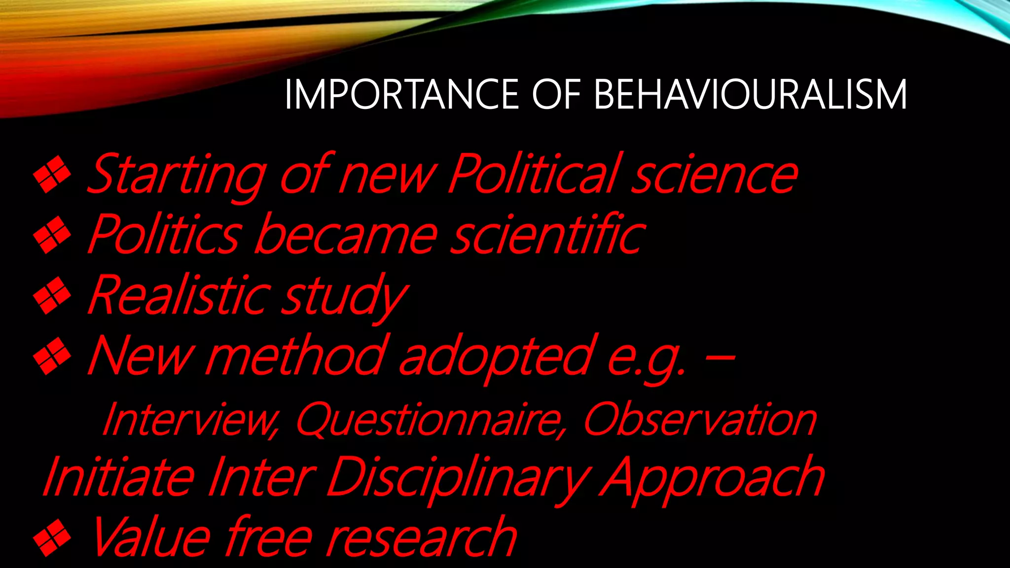PPT on Behaviouralism | PPTX