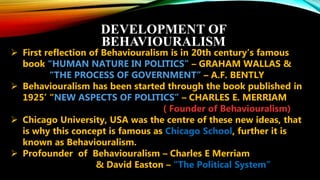 PPT on Behaviouralism | PPTX