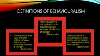 PPT on Behaviouralism | PPTX