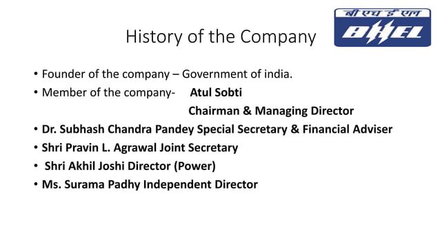 Ppt on bhel | PPT
