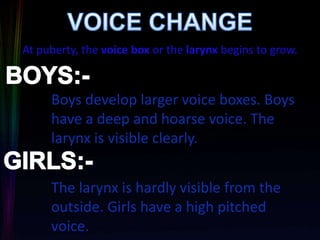 adolescence - the period of changes | PPTX