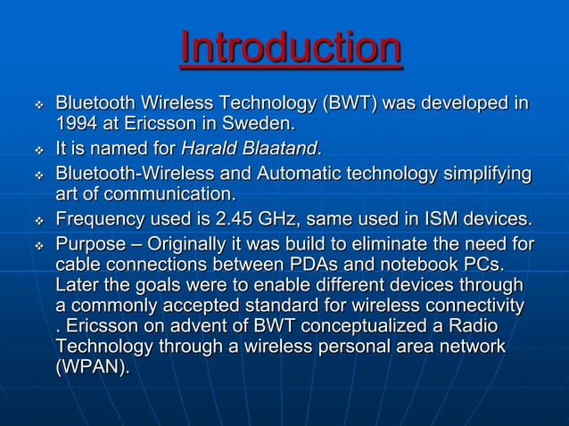 PPT on Bluetooth Based Wireless Sensor Networks | PPTX | Internet of ...