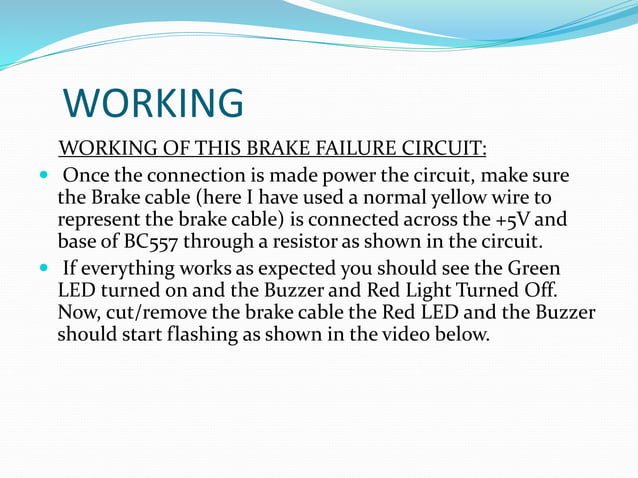Ppt on brake failure indicator. | PPTX | Auto Safety | Automotive